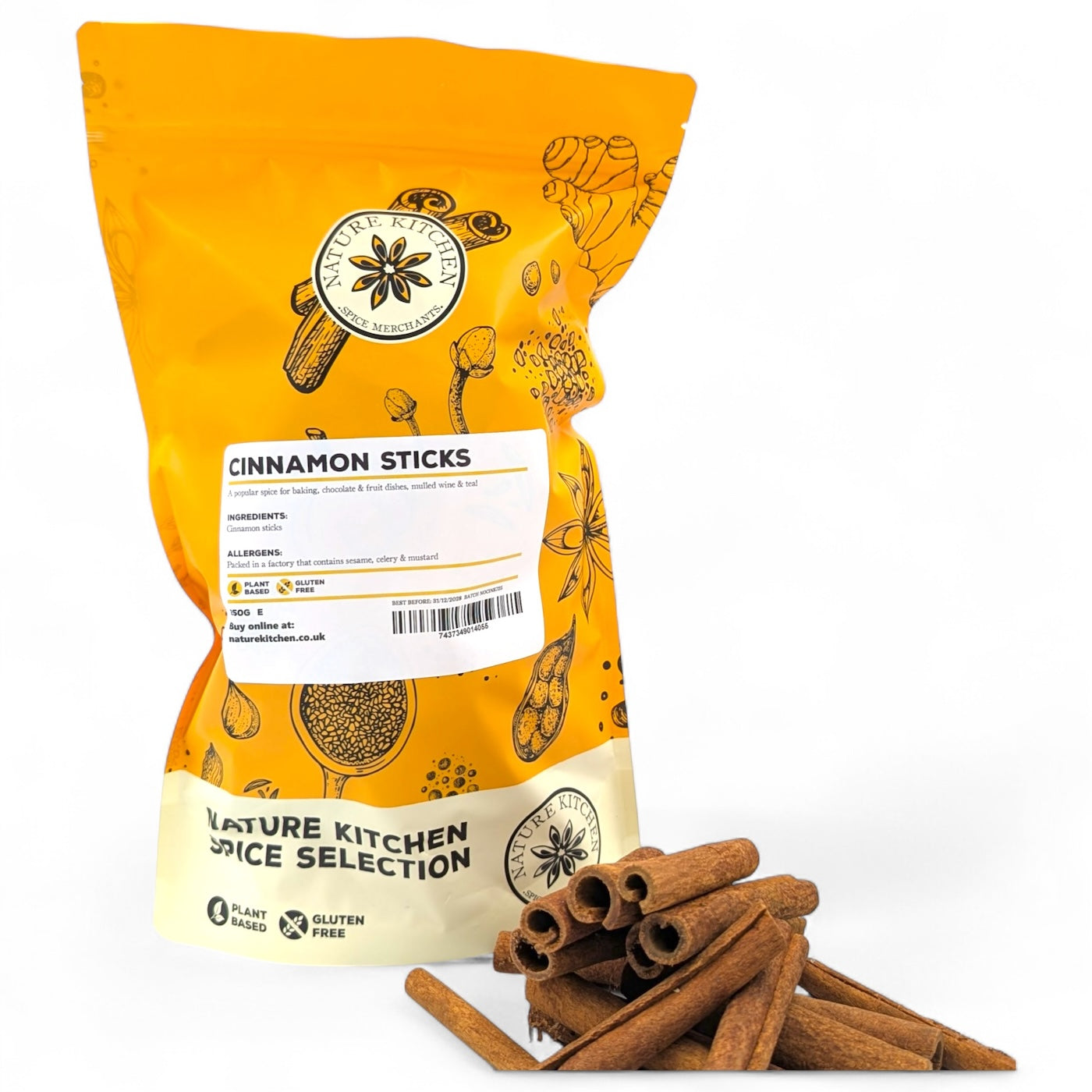 Cinnamon Sticks 10cm. 1 x Pack of 5 Quills