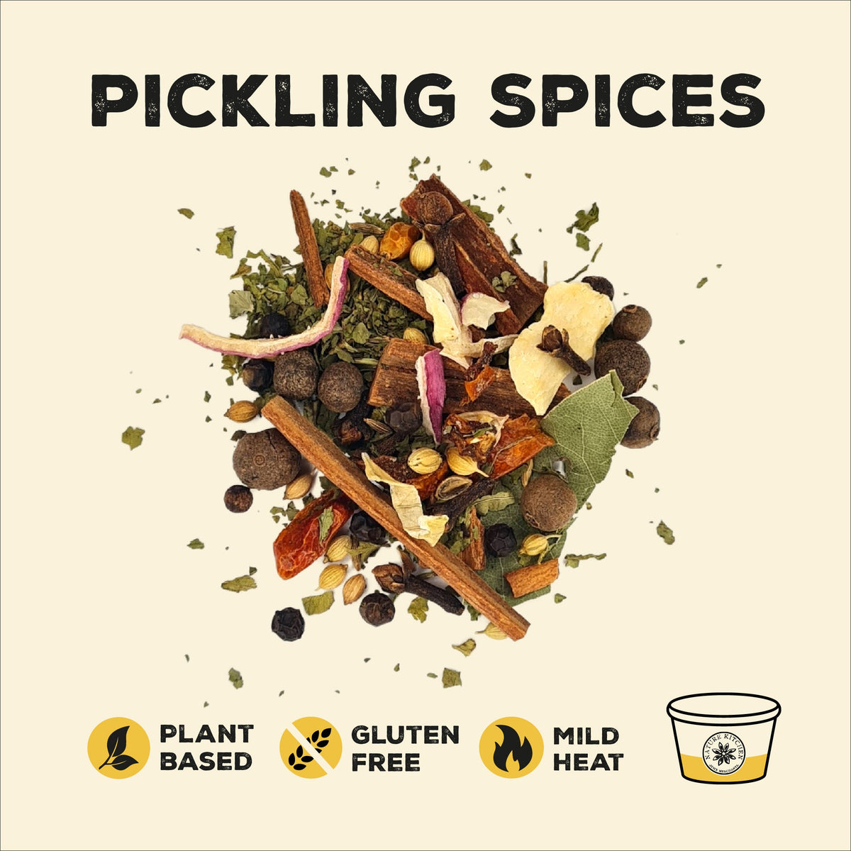 pickling spices set of 6 x100g pots retail pack