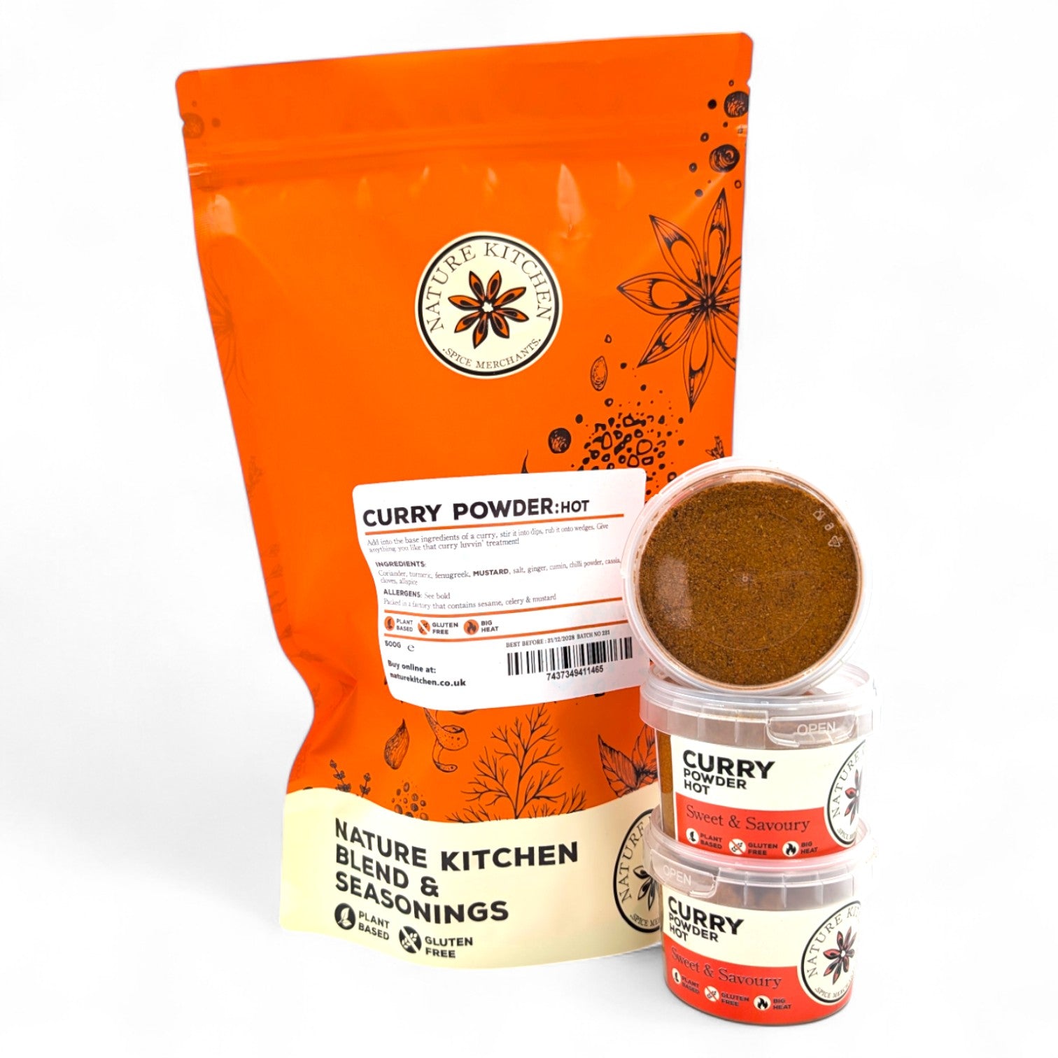 Curry powder Hot 1 x 50g Pot Handy to keep in the spice cup