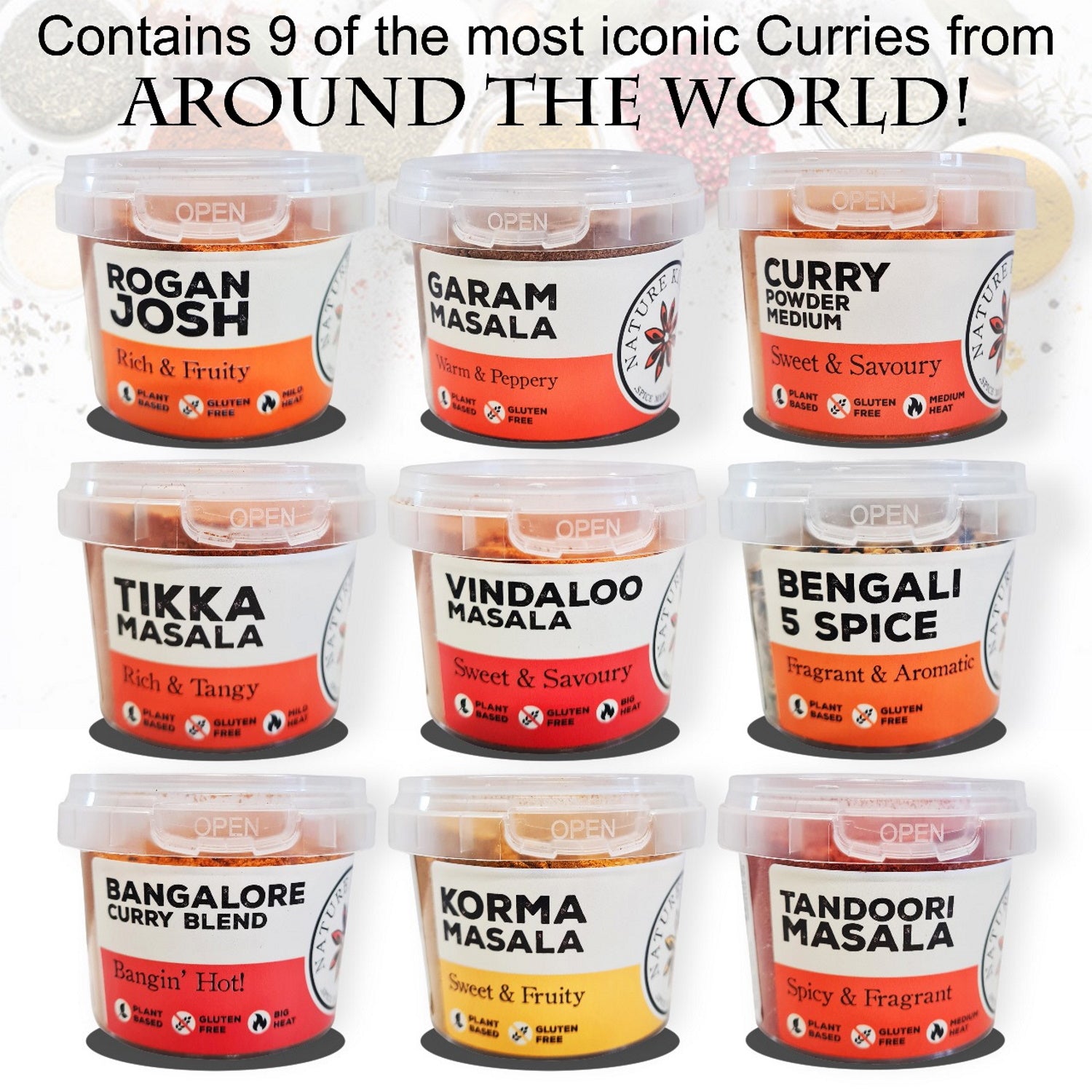 "Indian Curry's Gift Box | 9 Masala Blends & Recipe Cards"