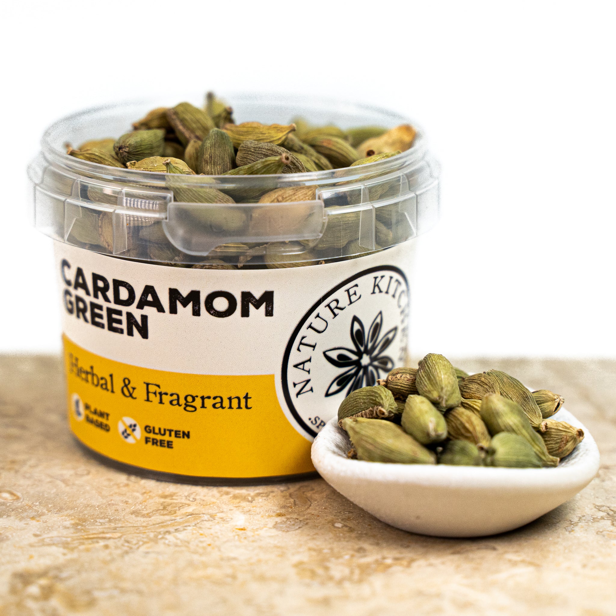 Cardamom Pods Green 45g Pot Amomom - habu alhal Cardamom
