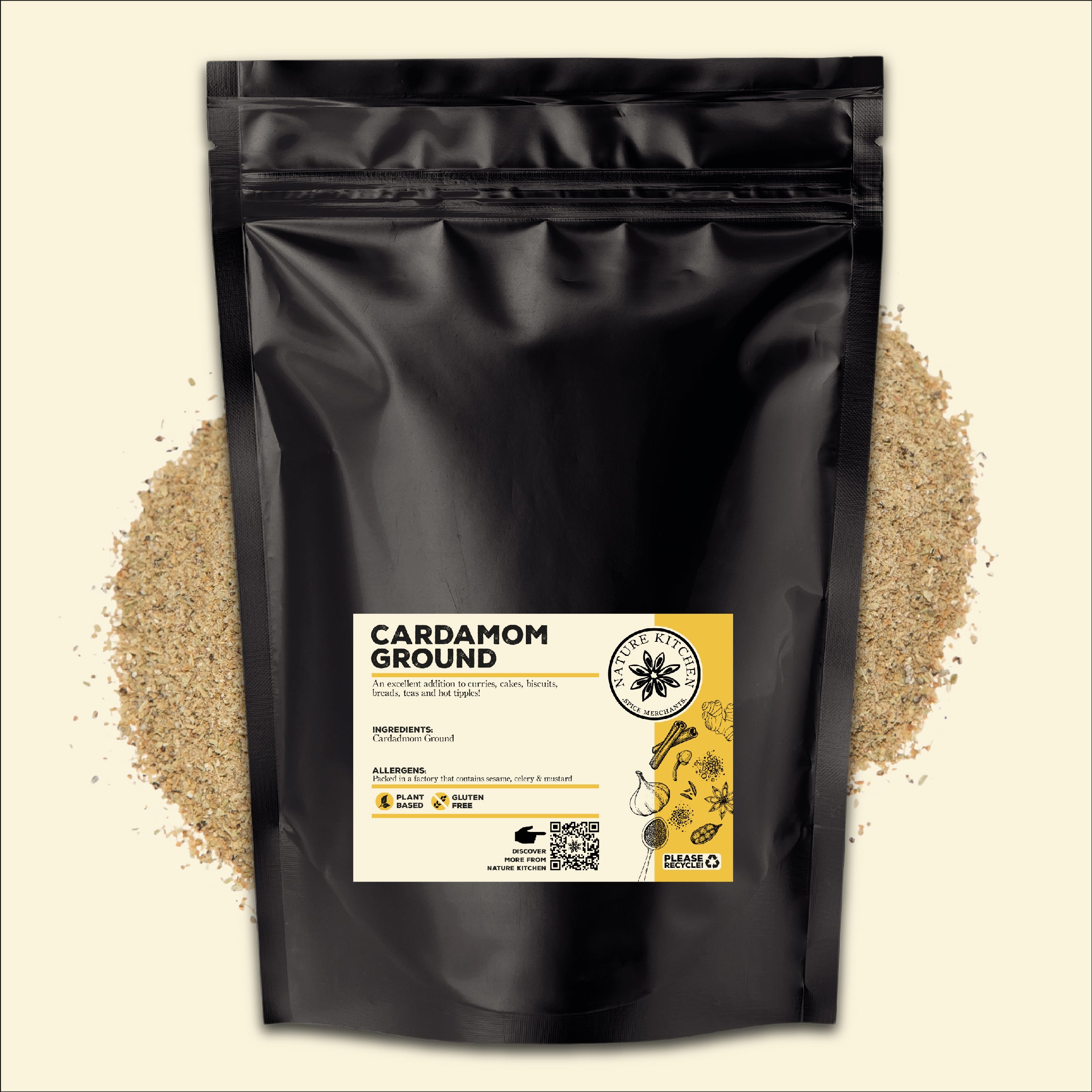 Cardamom Green Ground 500g Amomom - habu alhal Cardamom'