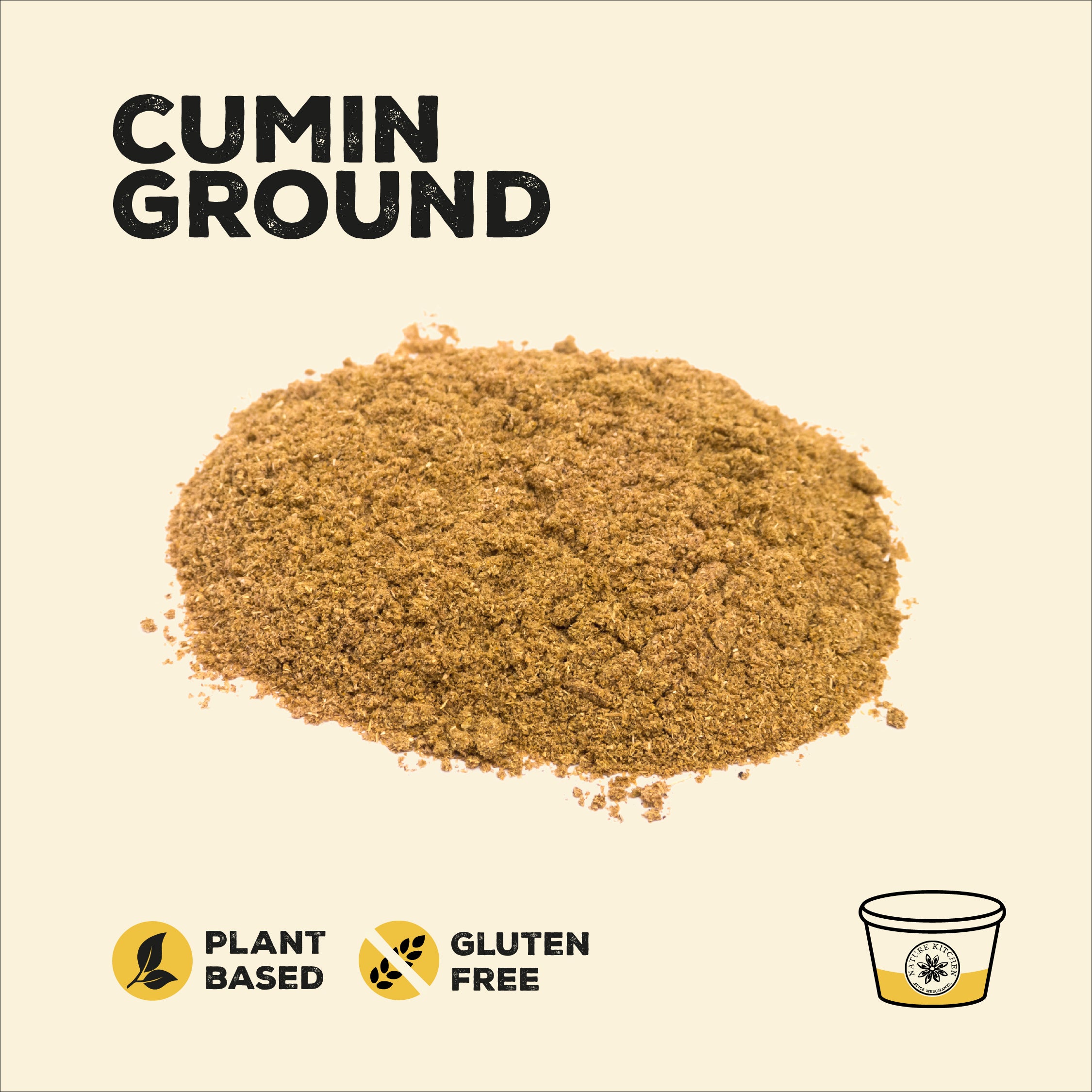 Cumin Powder 1 x 50g Pot also known as Jeera, or Zeera Cumin