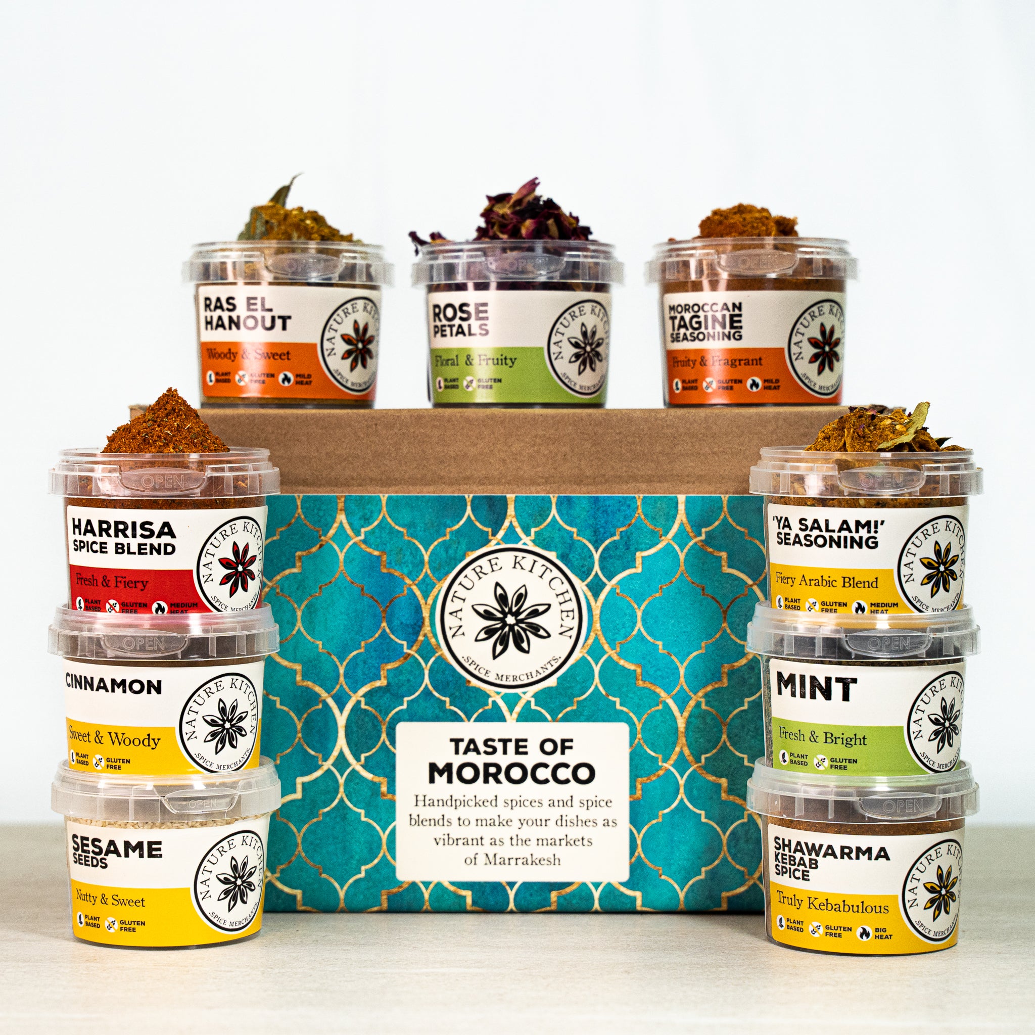 Moroccan Spices Selection Box 9 Spice Pots with recipe Card – Nature ...