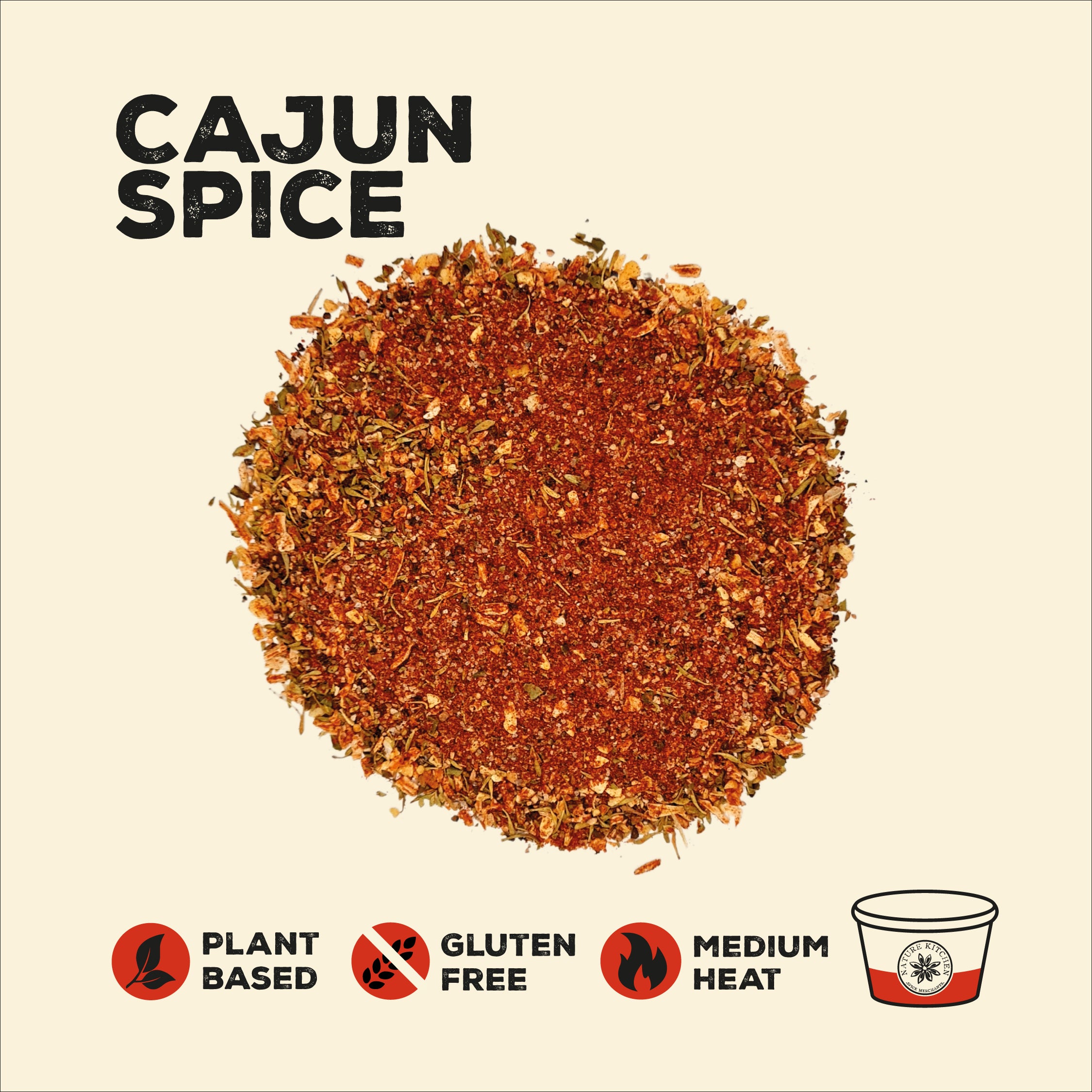 Cajun Spice 1 x 50g Pot Spice Hot, Sweet Smokiness!