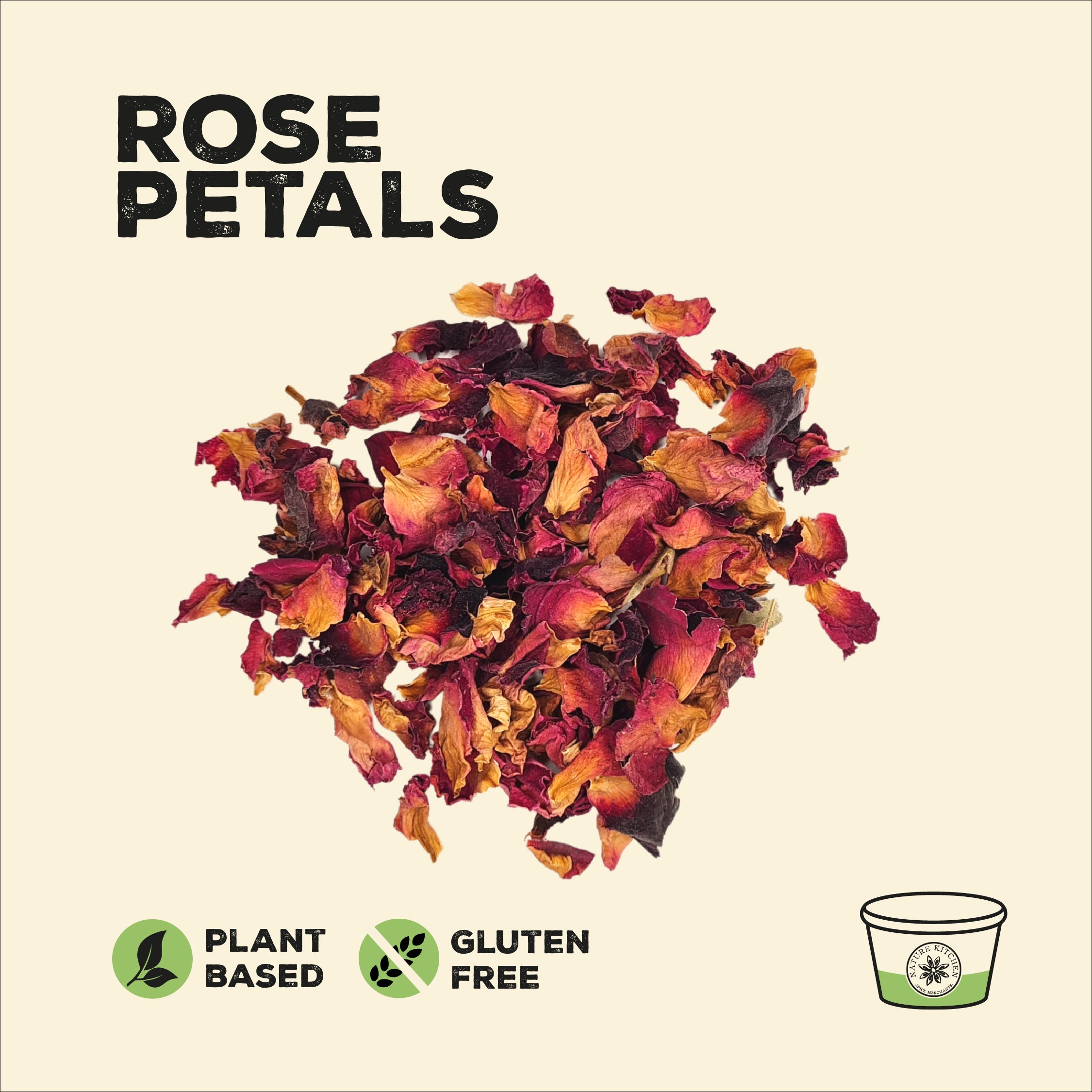 Rose Petals Edible 1 x 20g Pot
